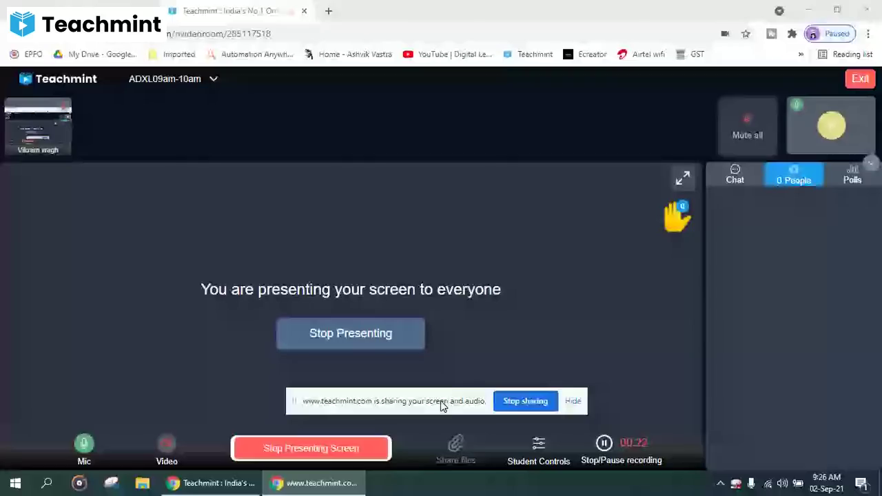 None - MS Excel - Class Recording - Teachmint
