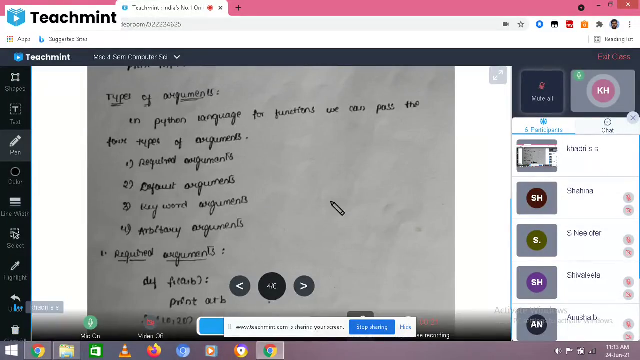 Types Of Arguments In Python Lecture 2021-06-26 - Python - Class Recording - Teachmint