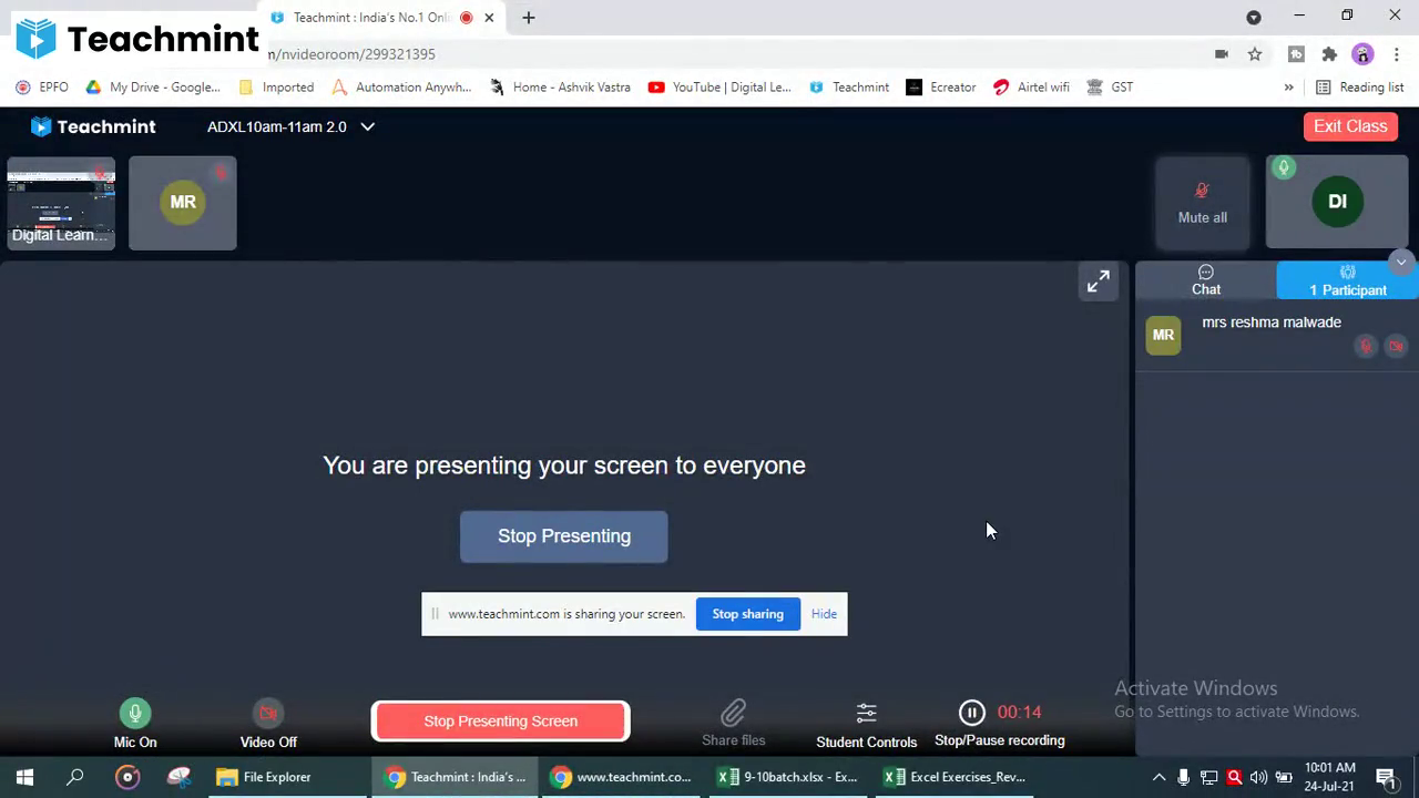 Date & Time Formulas - Advance Excel - Class Recording - Teachmint