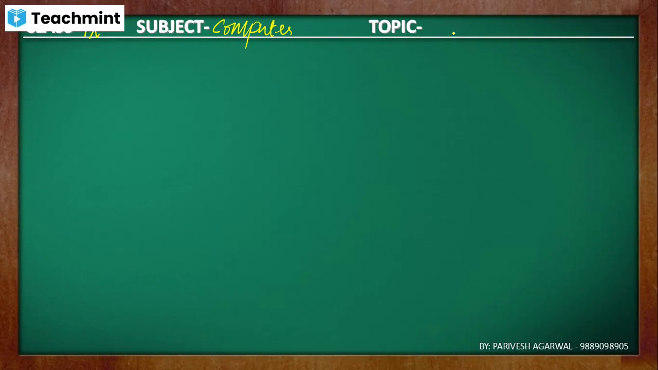None - Computer Application - Class Recording - Teachmint