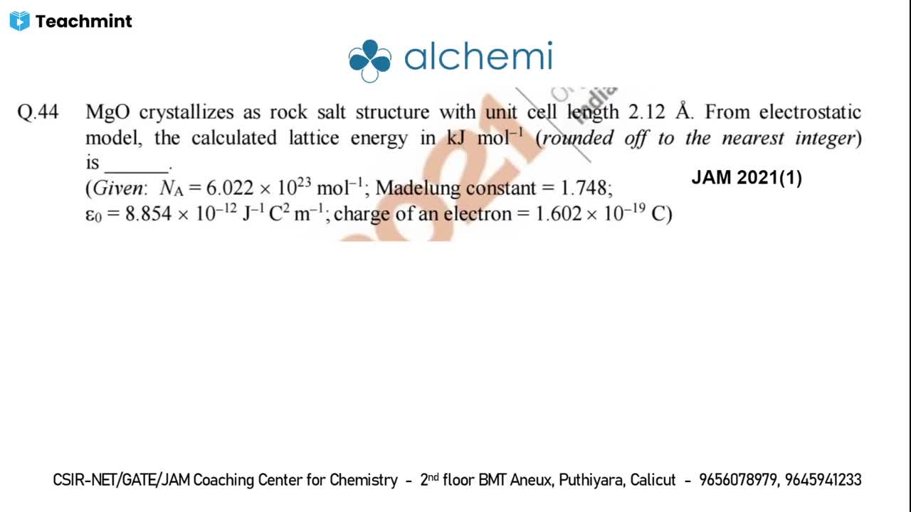 Solid Questions - Physical Chemistry - Notes - Teachmint