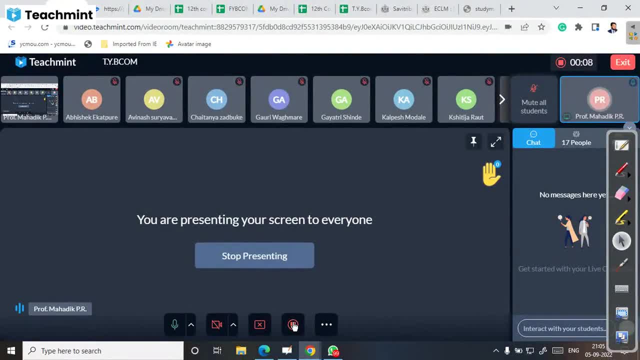 Lecture 2022-09-05 - ADVANCE ACCOUNTING - Class Recording - Teachmint