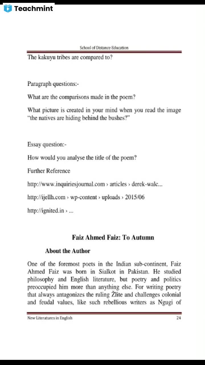 Lecture 2022-11-24 - English Literature - Class Recording - Teachmint