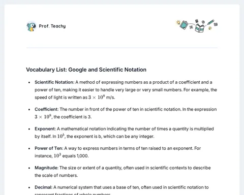 Lesson planning: 🔢 Google and Scientific Notation