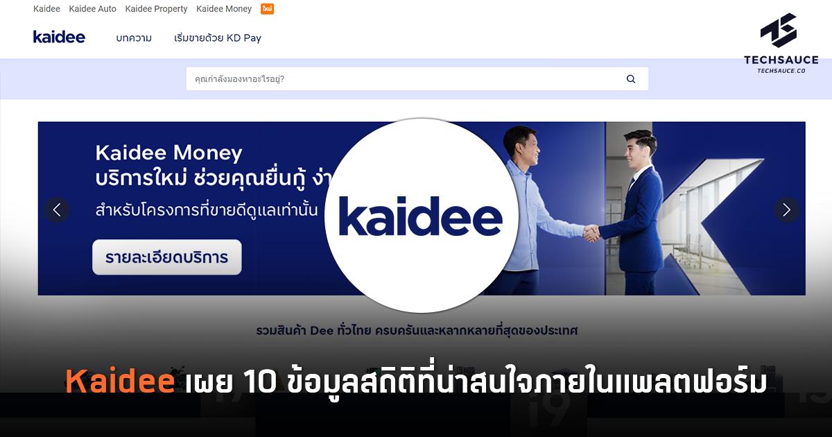 Kaidee เผย 10 ข้อมูลสถิติที่น่าสนใจภายในแพลตฟอร์ม | Techsauce