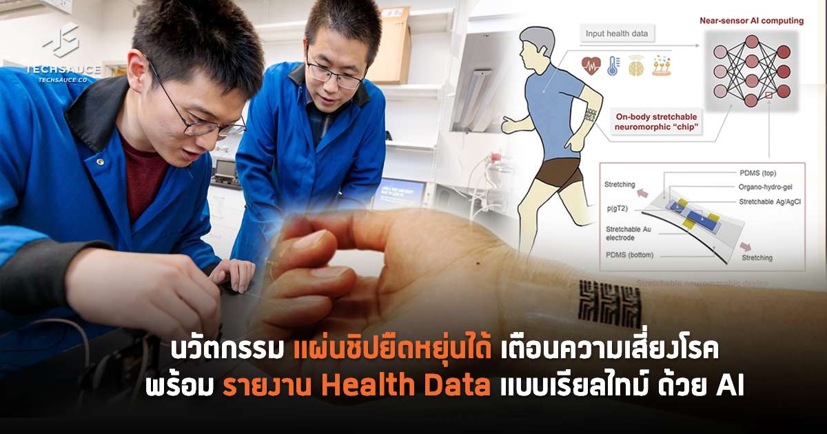 นวัตกรรมแผ่นชิปยืดหยุ่นได้ เตือนความเสี่ยงโรค พร้อมรายงาน Health Data แบบเรียลไทม์ ด้วย AI ...