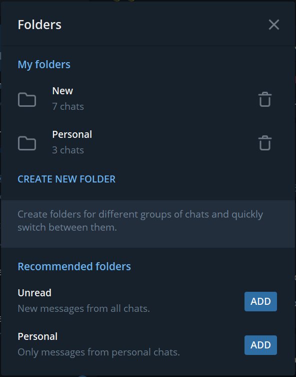 Telegram Folders. How to Create a Folder in Telegram in 2020 - t9gram.com