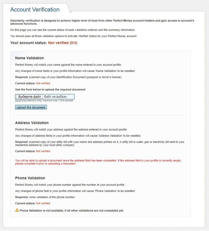 Perfect Money: Login, Registration Account, Wallet. Review 2020 - Coin Post