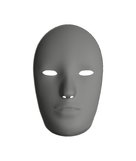 Face template for mask design | 3D model | Thangs