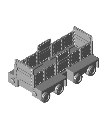FHW: Rail Cult Basic Open top Train Car v | 3D model | Thangs