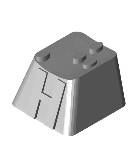 Keyboard caps - Braille Alphabet H | 3D model | Thangs
