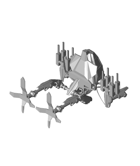 Armored Heavy Combat Bot EP-TRON 77.stl | 3D model | Thangs