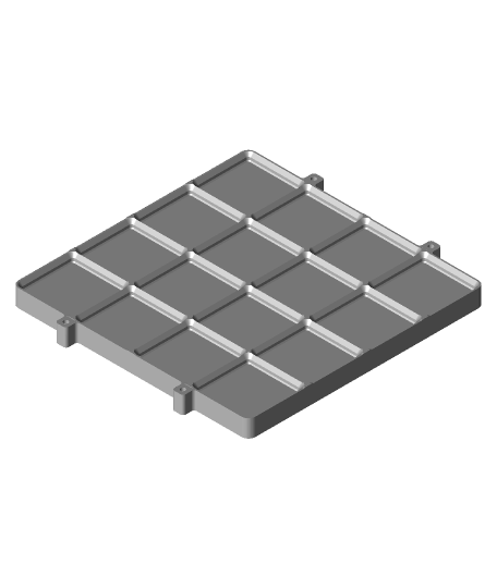 Gridfinity 4x4 Base with Handles | 3D model | km168 | Thangs