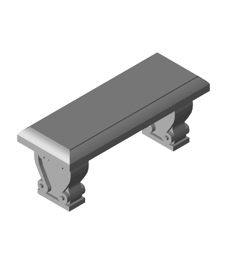 Fancy Bench HO Scale | 3D model | RetroMaker | Thangs