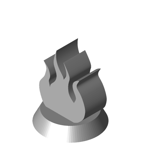 Tabletop gaming simple fire token | 3D model | Thangs