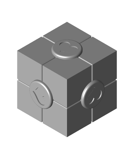 Aperture Science Weighted Companion Cube | 3D model | Thangs