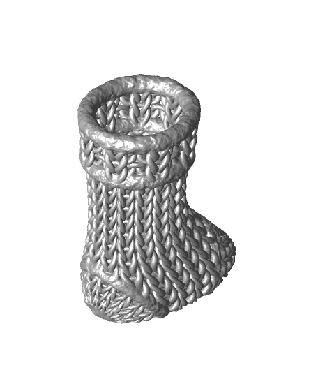 Knitted Stocking Container.stl | 3D model | Thangs