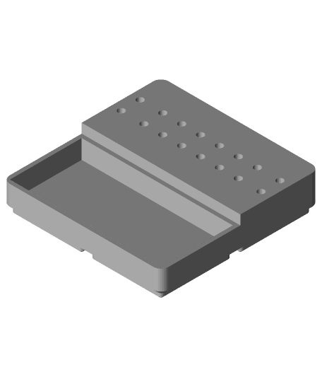 Dremel Bit Holder Gridfinity (Quick Print | 3D model | Thangs