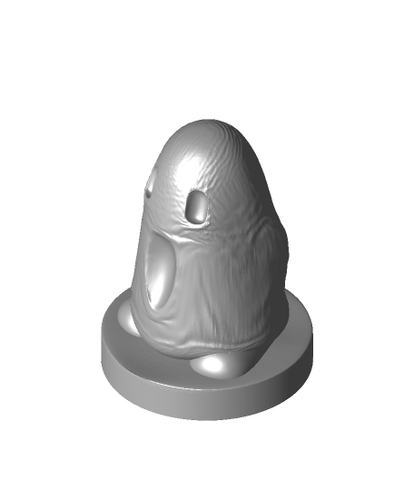 Sad Ghost Crying W Wrinkles Base.stl | 3D model | Thangs