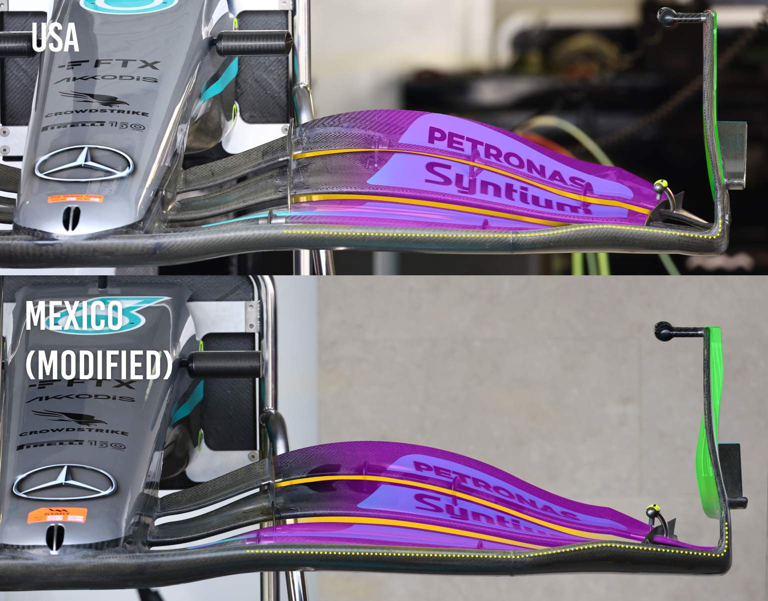 What Mercedes’ toned-down new F1 front wing still achieves - The Race