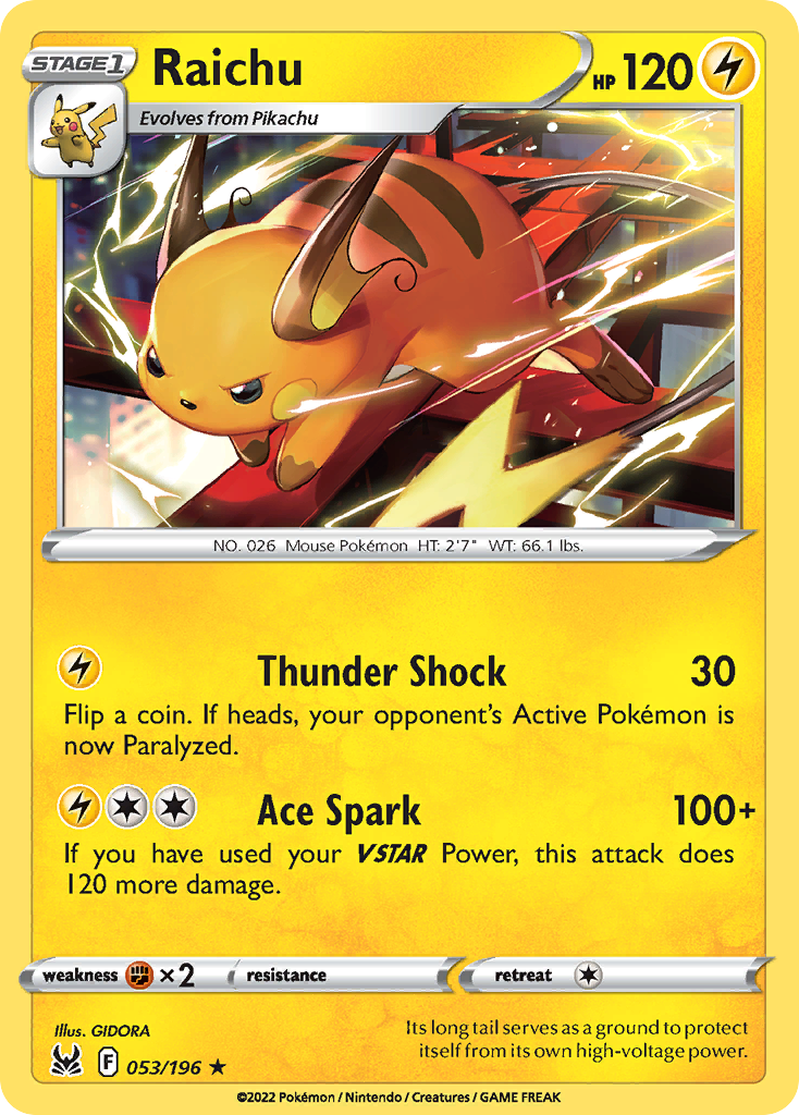 Raichu - 053/196 (R) (Reverse Holo) | The Trading Gallery (TTG)