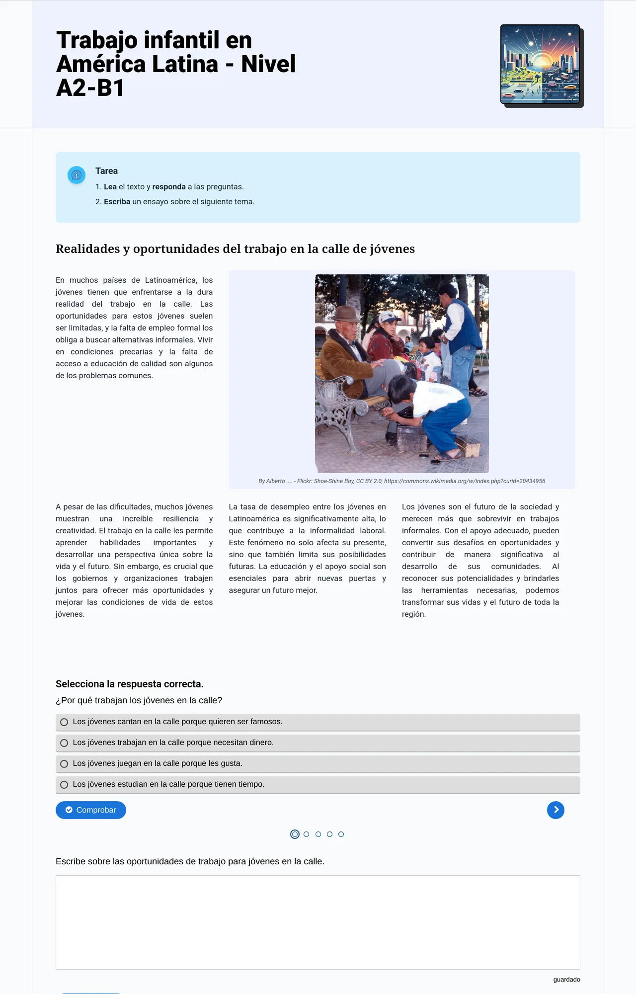 Trabajo infantil en América Latina - Nivel A2-B1