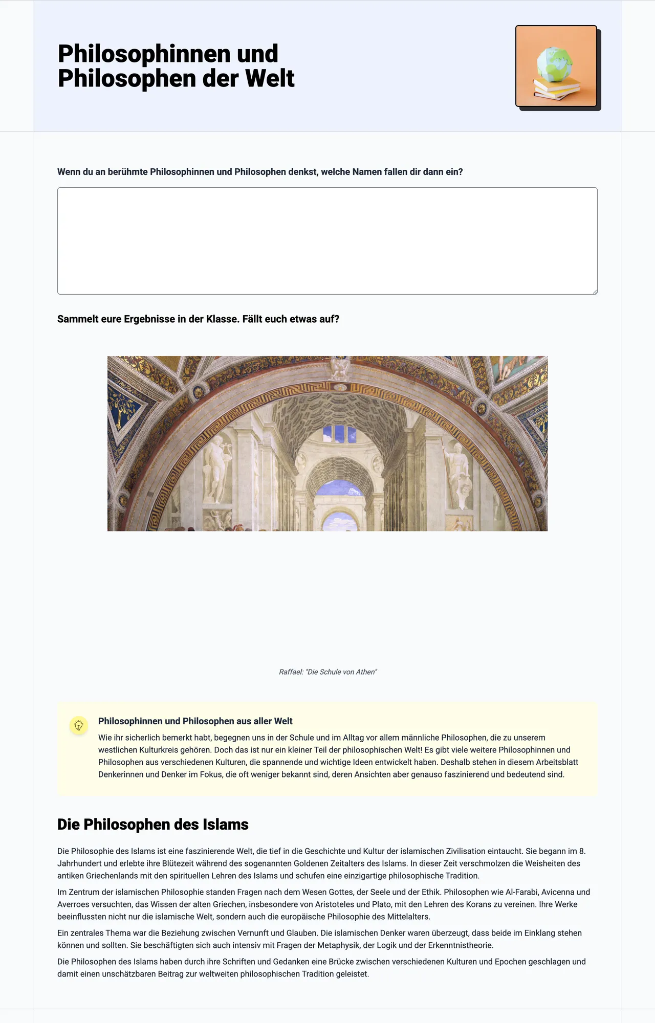 Philosophinnen und Philosophen der Welt