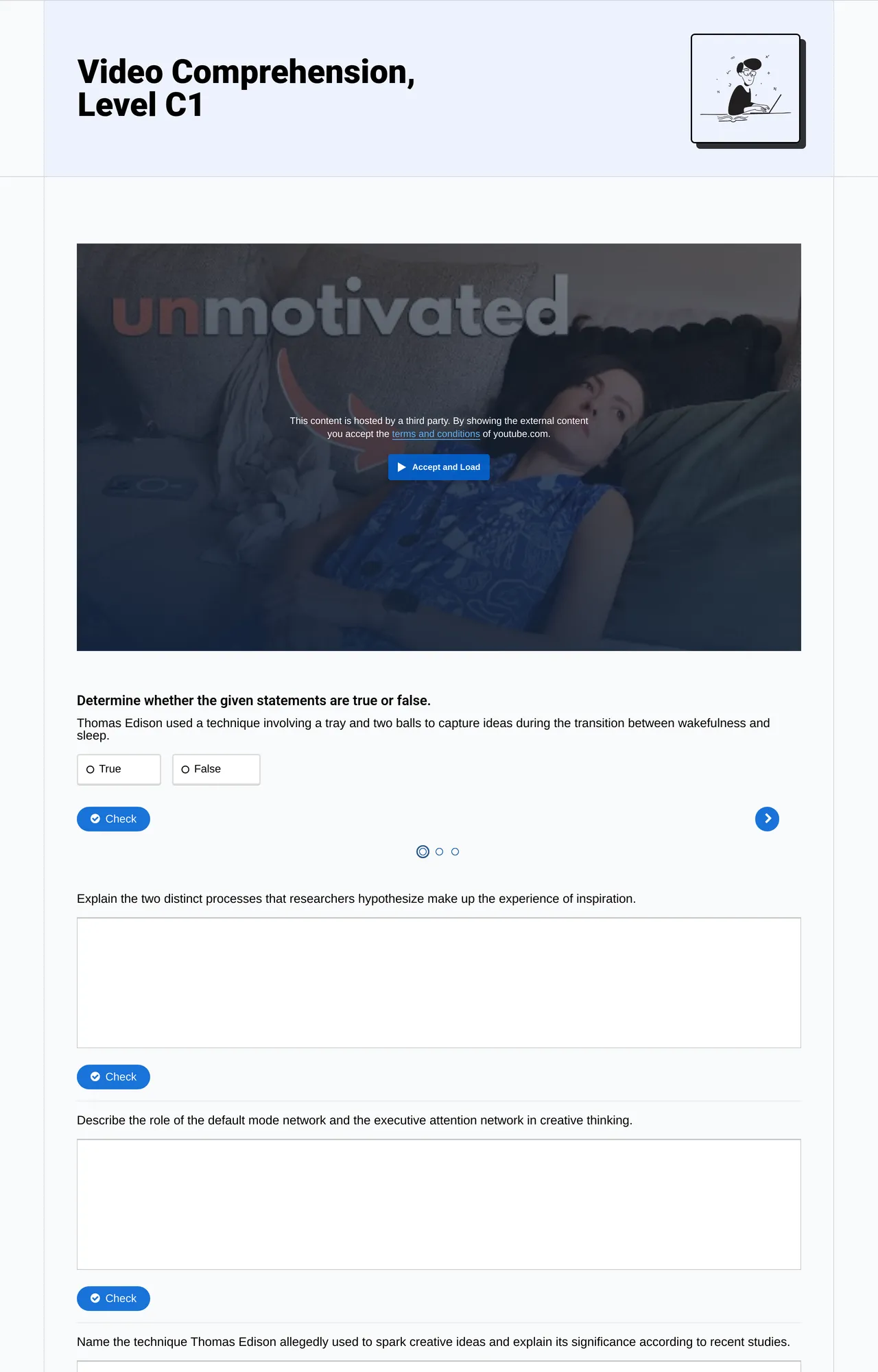 Video Comprehension, Level C1