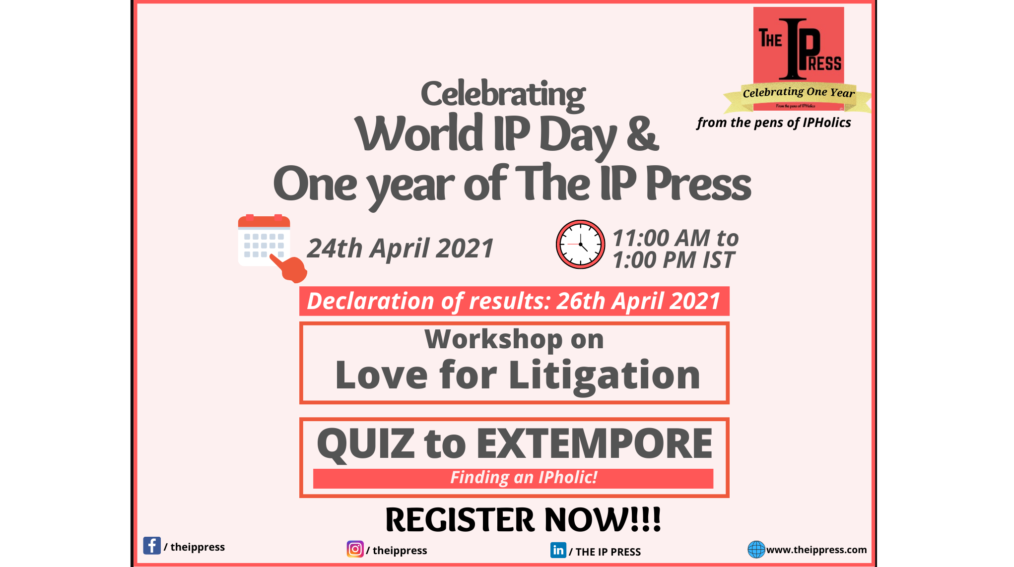 Celebrating World IP Day & One year of “The IP Press” – The IP Press