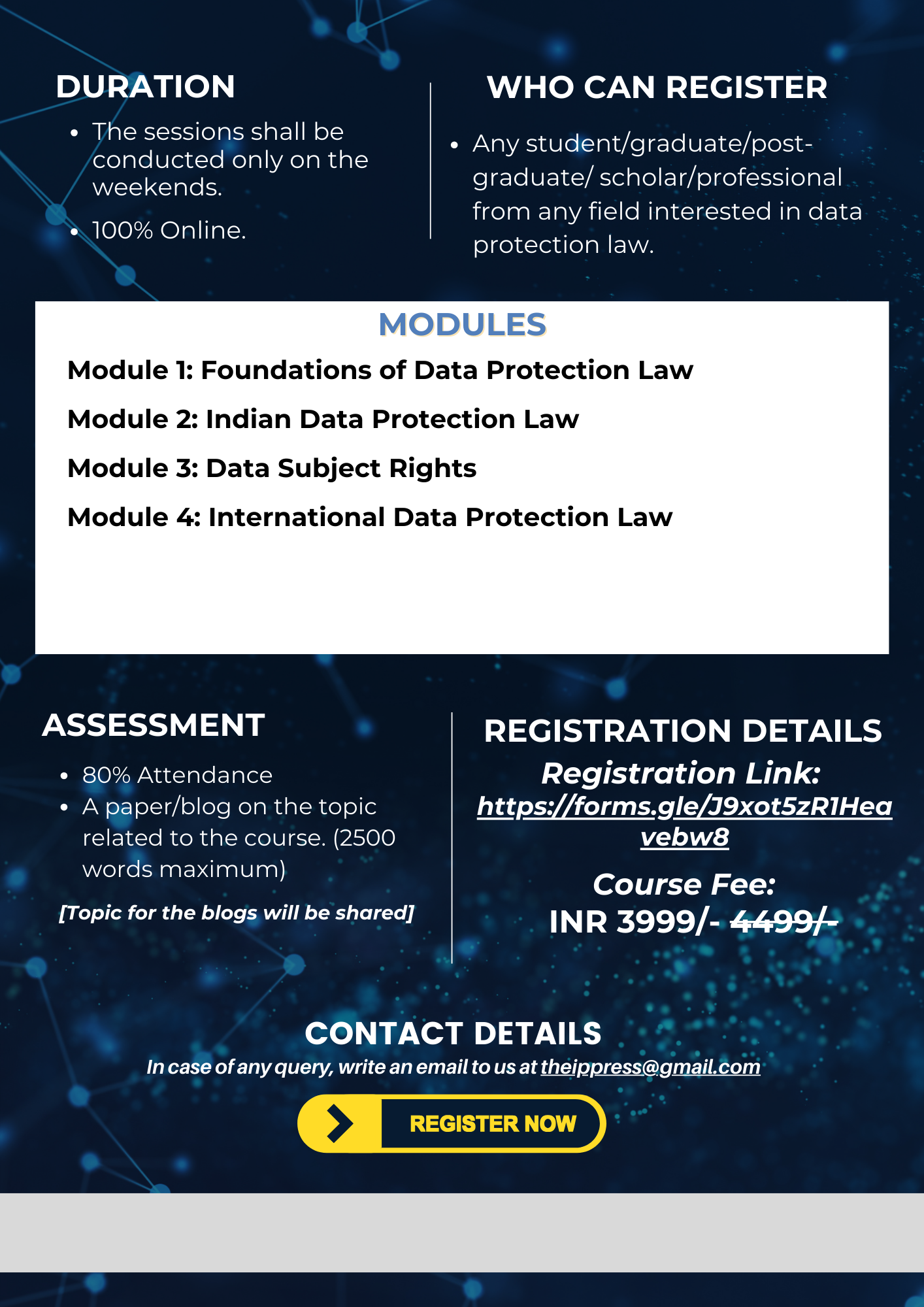 Certificate Course on Mastering Data Protection (19th October – 27th ...