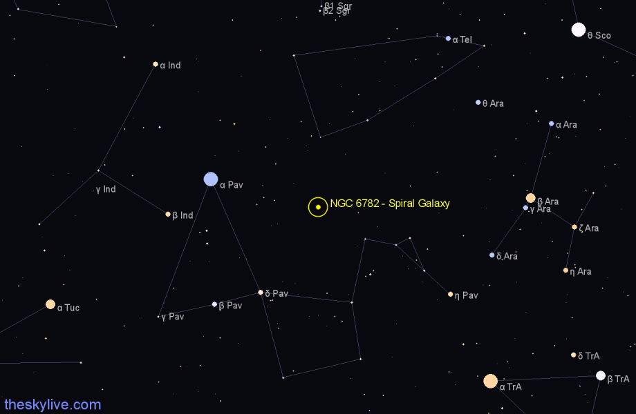 NGC 6782 - Spiral Galaxy in Pavo | TheSkyLive.com