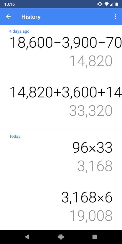 7.5版本的Google 计算器换上Material Design新装 | 小人物科技志