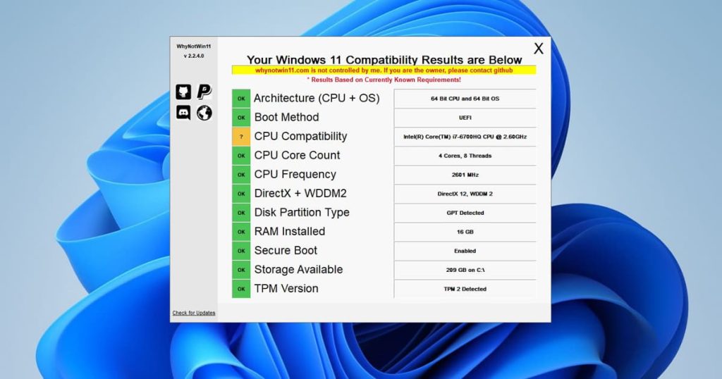 WhyNotWin11 以更直白的方式让使用者了解为什么不符合升级 Windows 11 资格 | 小人物科技志