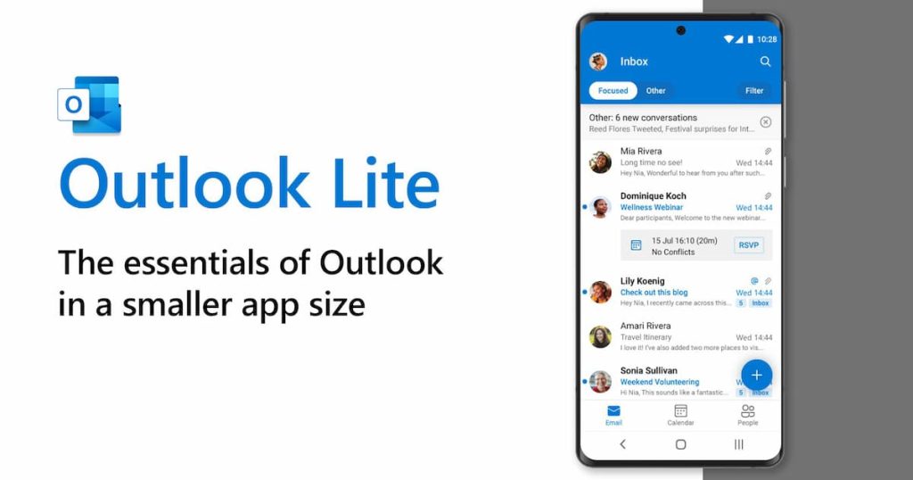 Microsoft 在 Android 平台推出精简版 Outlook Lite 应用程序 | 小人物科技志