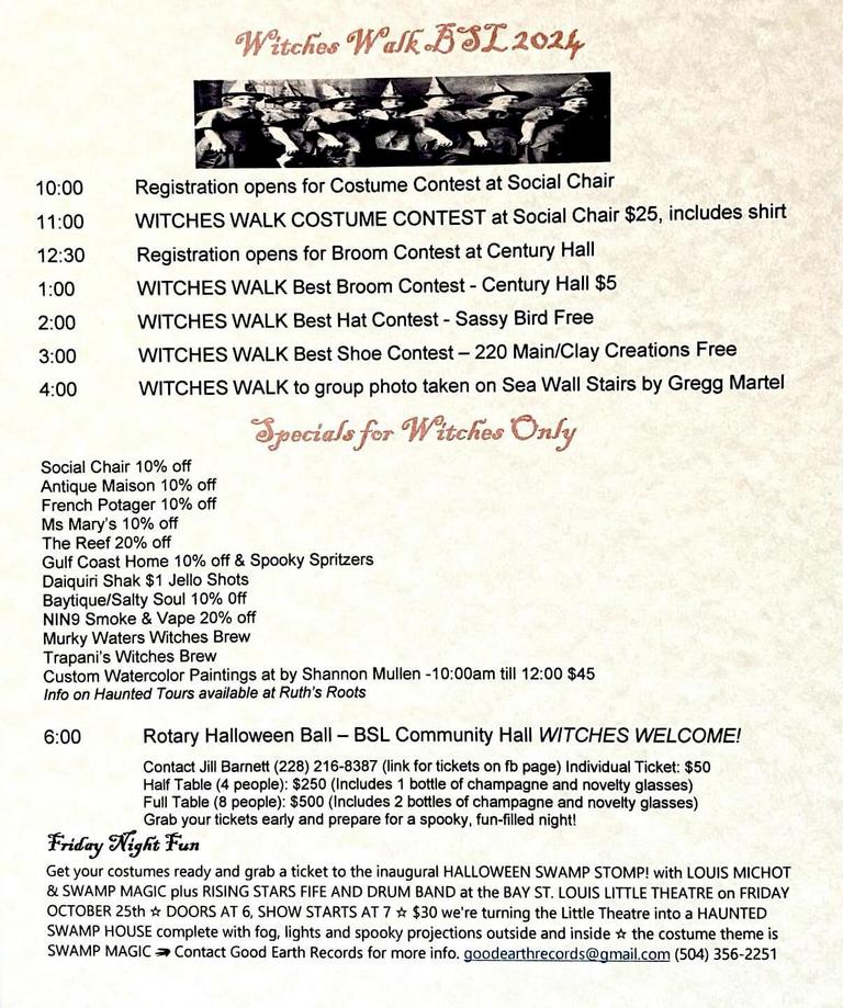 10th Annual Witches Walk Bay St Louis 2024