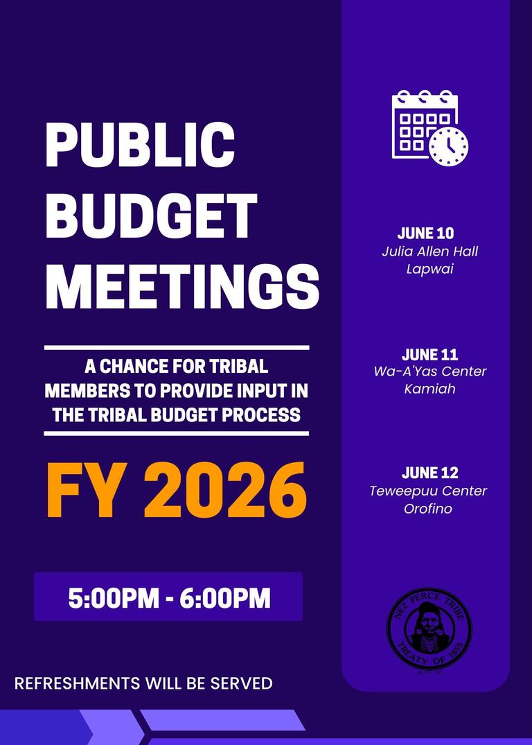 NPT Public Budget Meeting (Lapwai)