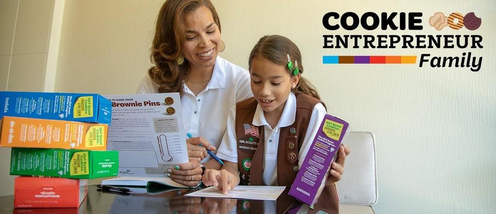 Earn Your Cookie Entrepreneur Family Pin (Daisy & Brownie)