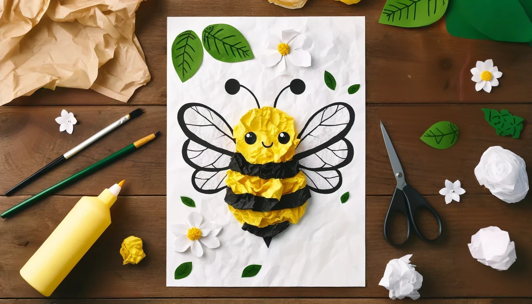 Buzzing Bee Collage Craft
