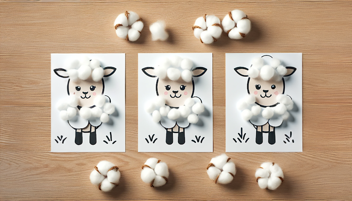 Fluffy Eid Al-Adha Fun: Easy Cotton Ball Sheep Craft!