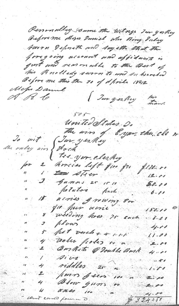 DE-TSLA-2-504 – Trail of Tears Claims