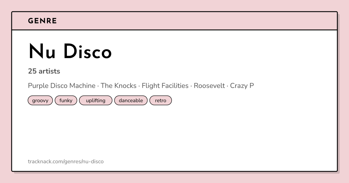Nu Disco // artists, DJs, and producers to follow