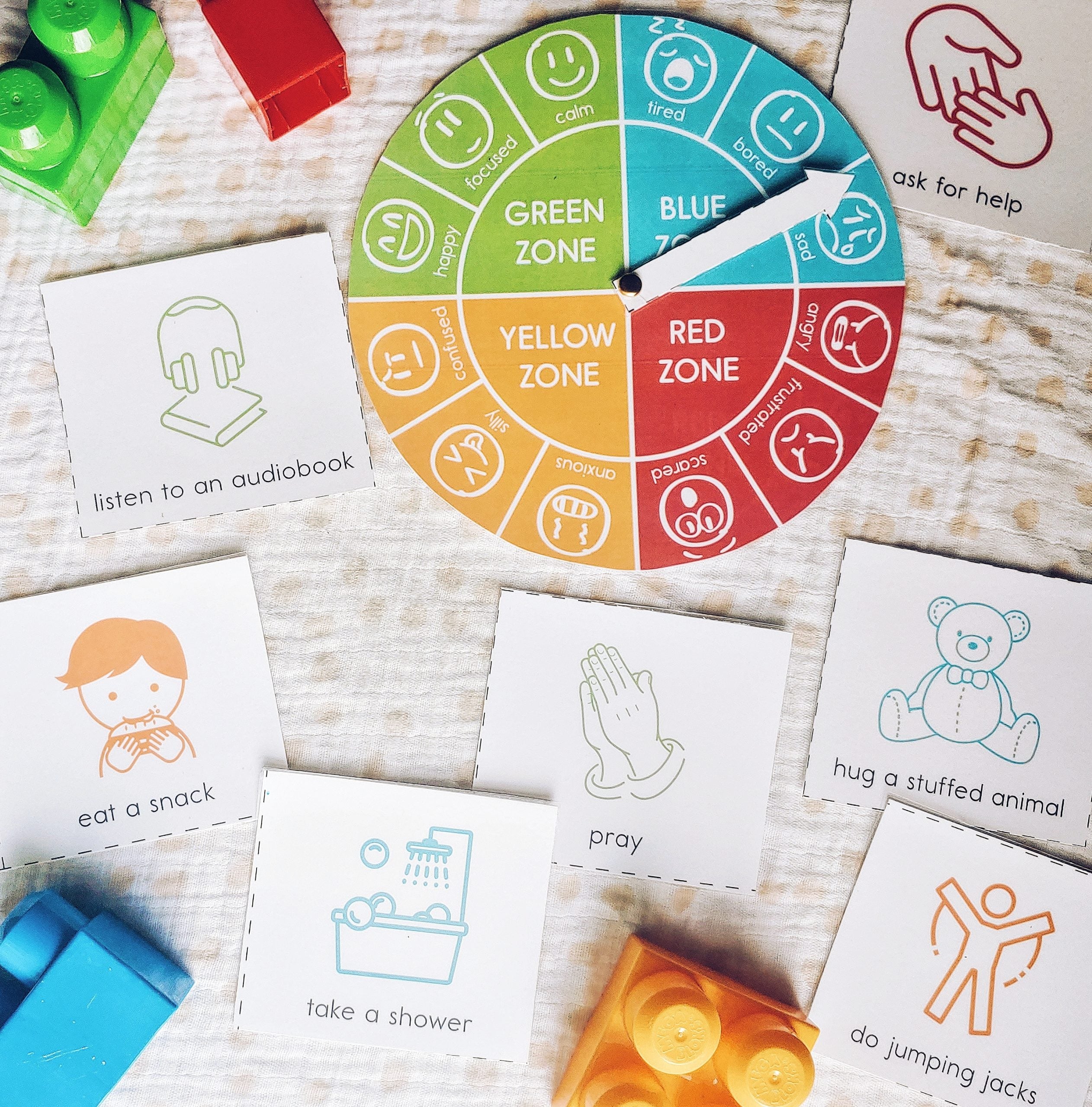 Helping Kids Handle Big Emotions: Feelings Wheel & Calm Down Cards ...