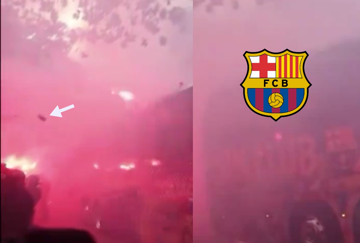 Barcelona: fans confunden y apedrean autobús (VIDEO)