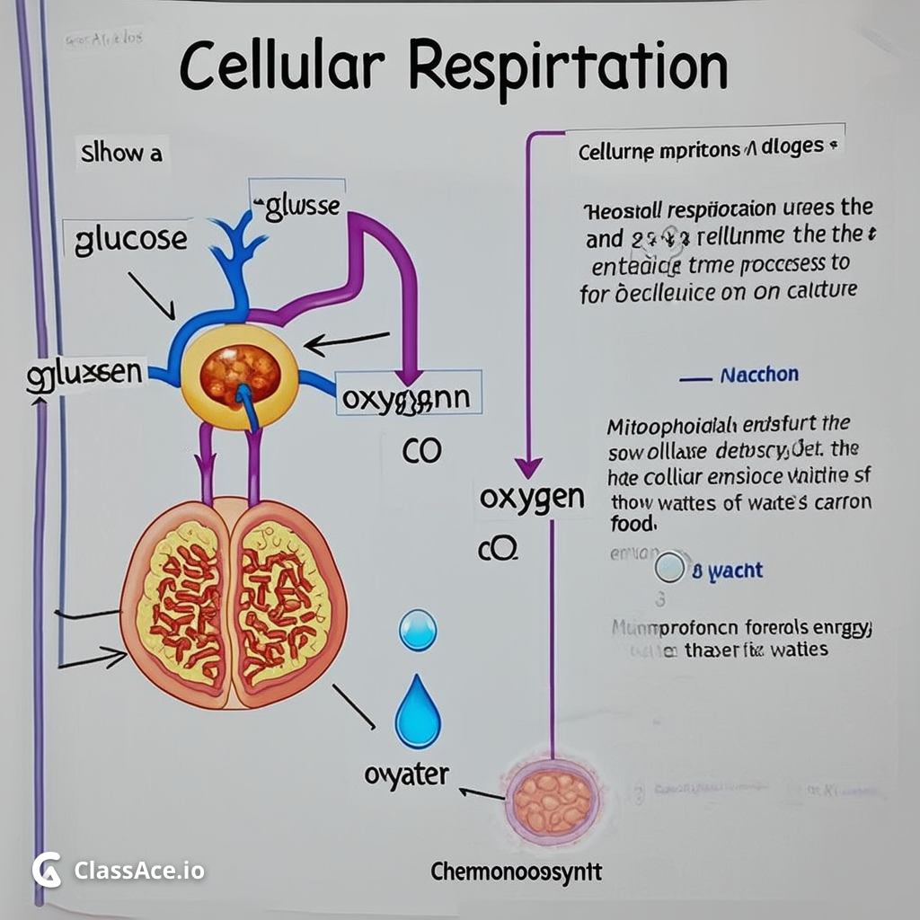 AI Images of Prompt: Cellular Respiration: - Diagram: Show a Cell With Glucose Entering and ...