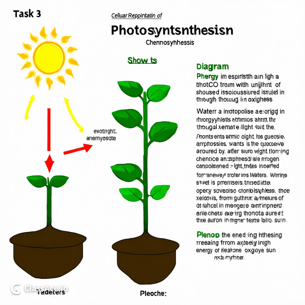 AI Images of Prompt: Task 3: Diagram of Photosynthesis, Cellular ...