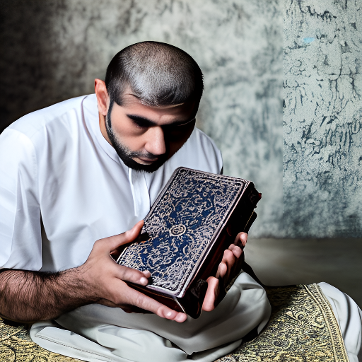 AI Images of Muslim Man Holding Quran Performing Exorcism AI Images of Muslim Man Holding Quran Performing Exorcism
