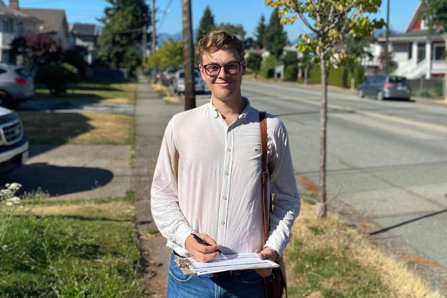 UBC student Carson Binda makes bid for seat in Vancouver Kingsway riding