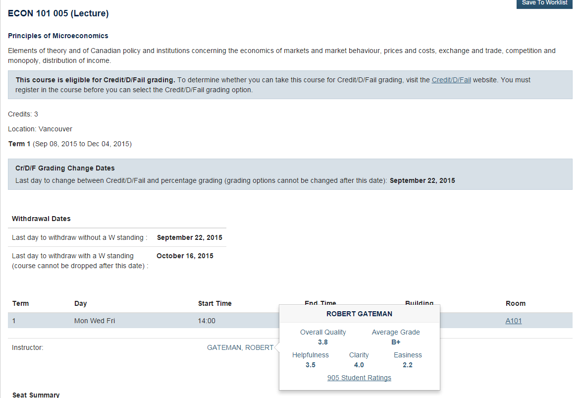 Chrome extension lets you view RateMyProf ratings on SSC