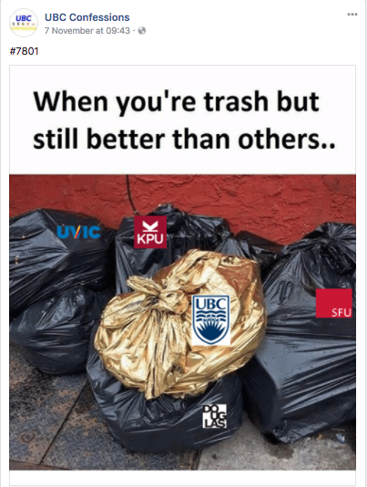 UBC and SFU are in a meme war and nobody is safe — not even Douglas College