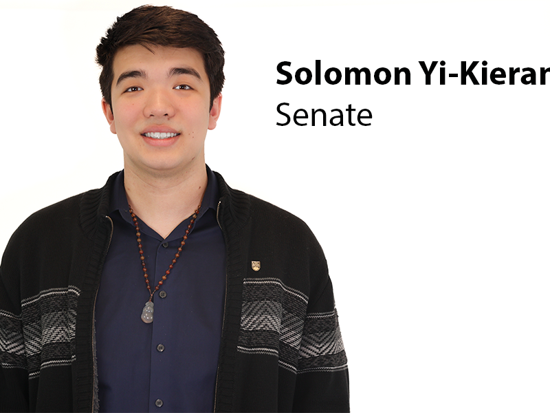 Candidate profile: Solomon Yi-Kieran, Senate